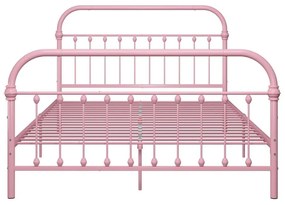 Petromila Rám postele růžový kov 140 x 200 cm
