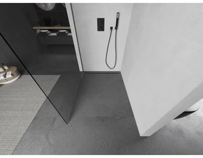Mexen Kioto, sprchová zástěny typ Walk-In 90 x 200 cm, 8mm čiré sklo, grafitový profil, 800-090-101-66-00