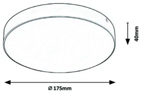 Rabalux - LED Koupelnové stropní svítidlo LED/18W/230V 3000-6000K IP44 bílá