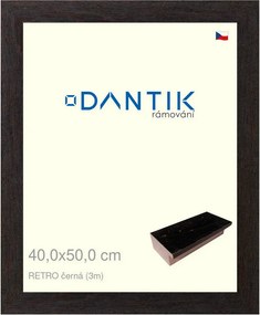 DANTIK rámeček 40x50 | RETRO černá (Plexi Čiré)