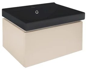 Koupelnová skříňka s umyvadlem SAT Feel 60x30x46 cm pískově béžová mat SATFEEL60BEU1MB