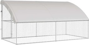 Psí kennel 2 ks Stříbrná 4 x 2 x 2 m Pozinkovaná ocel 3368328