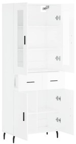 Skříň highboard lesklá bílá 69,5 x 34 x 180 cm kompozitní dřevo - Default Title