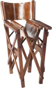 Režisérské kožené skládací křeslo - 56*56*88 cm