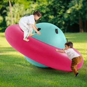 Costway Nafukovací kupolová houpačka pro děti 223 cm velká dětská houpačka