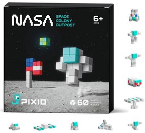 PIXIO magnetická stavebnice - NASA Space Colony - 60 ks