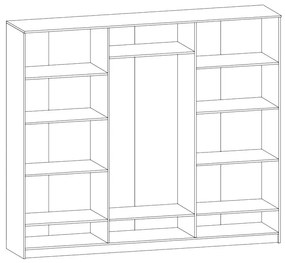 Šatní skříň 4D2S SONATA dub sonoma