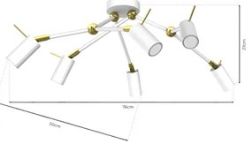 Bodové svítidlo IRIS 6xGU10/MR11/40W/230V bílá/zlatá