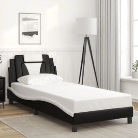 Rám postele Viana s LED bez matrace černý a bílý 80x200 cm 3213985