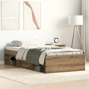 Rám postele bez matrace dub artisan 75x190cm Dřevěné konstrukce 3329310