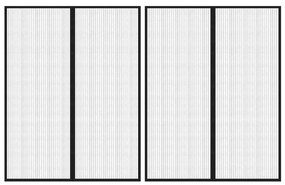 Závěsy do dveří proti hmyzu 2 ks s magnety černé 230 x 160 cm 314690