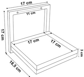 Stojan na květiny TORGET černý mramor