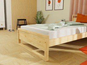 Benlemi Masivní jednolůžková postel SIMPLICIT Zvolte barvu: Přírodní dekor lakovaný, Rozměr: 140x200 cm
