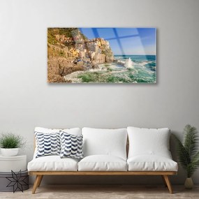 akrylový obraz Moře Hory Krajina 100x50 cm
