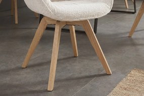 Designová otočná židle Kiara béžová