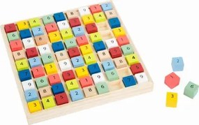 Small Foot Dřevěné sudoku barevné kostičky / od 6 let