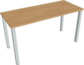 Kancelářský pracovní stůl Hobis UE 1400, deskaakát, bílá RAL 9016
