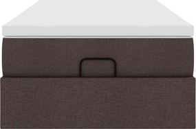 Osmanský rám postele s matrací tmavě šedá 90x200cm textil 3311081