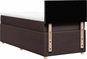 Box spring postel s matrací tmavě hnědá 90x200 cm textil 3287342