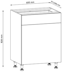 LANGEN au | dolní skříňka D60S1 | s úchytem | UNI provedení | artisan