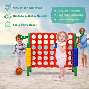 Costway Velká sada 4 v řadě Jumbo 4 v řadě červená + – 84 × 33 × 79 cm, zelený