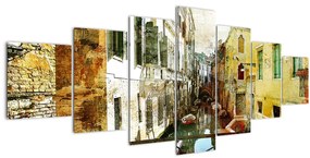 Obraz - Ulička v Benátkách (210x100 cm)