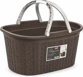 STEFANPLAST Košík na prádlo Elegance 35l, hnědý