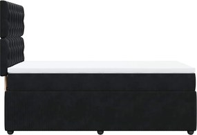 Box spring postel s matrací černá 80 x 200 cm samet 3294498