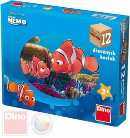 DINO DŘEVO Kostky obrázkové Hledá se Nemo set 12ks kubus *DŘEVĚNÉ HRAČKY* dn641198