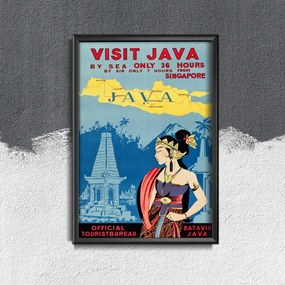 Dekorativní plakát Java indonésie