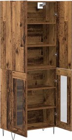 Vysoký bufet 2 ks Staré dřevo 69,5 x 34 x 180 cm 3403165