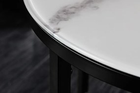 Noble Home Bílý kulatý odkládací stolek Elegance 50 cm
