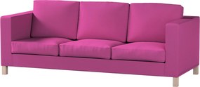 Potah na pohovku IKEA  Karlanda 3-místná nerozkládací, krátký barva růžová látka pletený vzor
