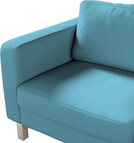 Potah na pohovku IKEA  Karlstad 2-místná, nerozkládací, krátký barva modrá látka pletený vzor
