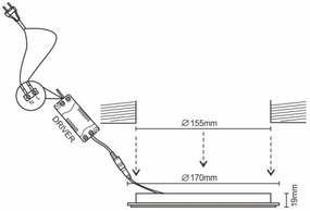 LED Stmívatelné podhledové svítidlo LED/12W/230V 3000-6500K Wi-Fi Tuya