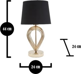 Stolní lampa Maxt 44 cm černo-zlatá