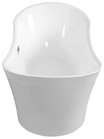 BESCO Volně stojící vana AMBER bílá Barva - Bílá, Barva sifonu - Chrom, Rozměr vany - 170 × 80 cm VANAMBER170