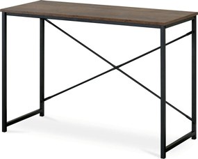 Pracovní stůl PRESTANO - old wood dekor / černé kovové nohy