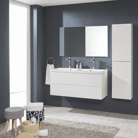 Mereo Mereo, Aira, koupelnová skříňka s keramickým umyvadlem 121 cm, bílá, dub, šedá, CN743