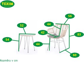 Nábytek Texim Nábytek na balkon Adriana 1+2