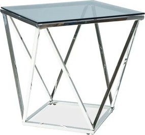 Konferenční stolek Silver B čirý/chrom