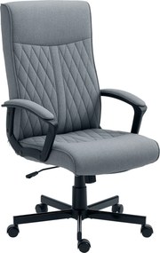Kancelářská židle Vinsetto s funkcí náklonu, ergonomická kancelářská židle, výškově nastavitelná počítačová židle, otočná pracovní židle pro kancelář,