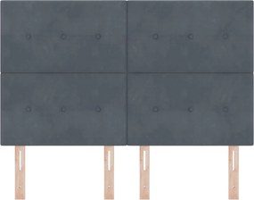 Čelo postele Tmavě šedá 144 cm samet 3337829