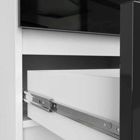 Komoda Liv 60 cm černá lesklá