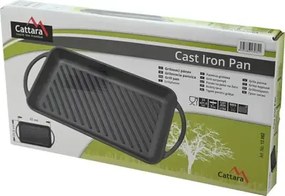 Cattara Grilovací pánev LITINA 33x21,5 cm / Grilovací nářadí / Litina