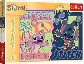 TREFL Třpytivé puzzle Lilo  Stitch: Havajská záře / 100 dílků / 41 x 2