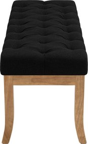 Lavice Ramses látka světlý antik 100 cm – černá