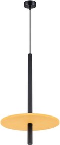 Žluté/béžové kovové závěsné svítidlo ø 30 cm Rilu – Sollux