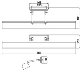 Elstead CHAWTON-PLL-PB - Obrazové svítidlo CHAWTON 4xE14/40W/230V zlatá