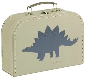 A Little Lovely Company Dětský kufřík Dinosaurs Větší, šedá barva, papír